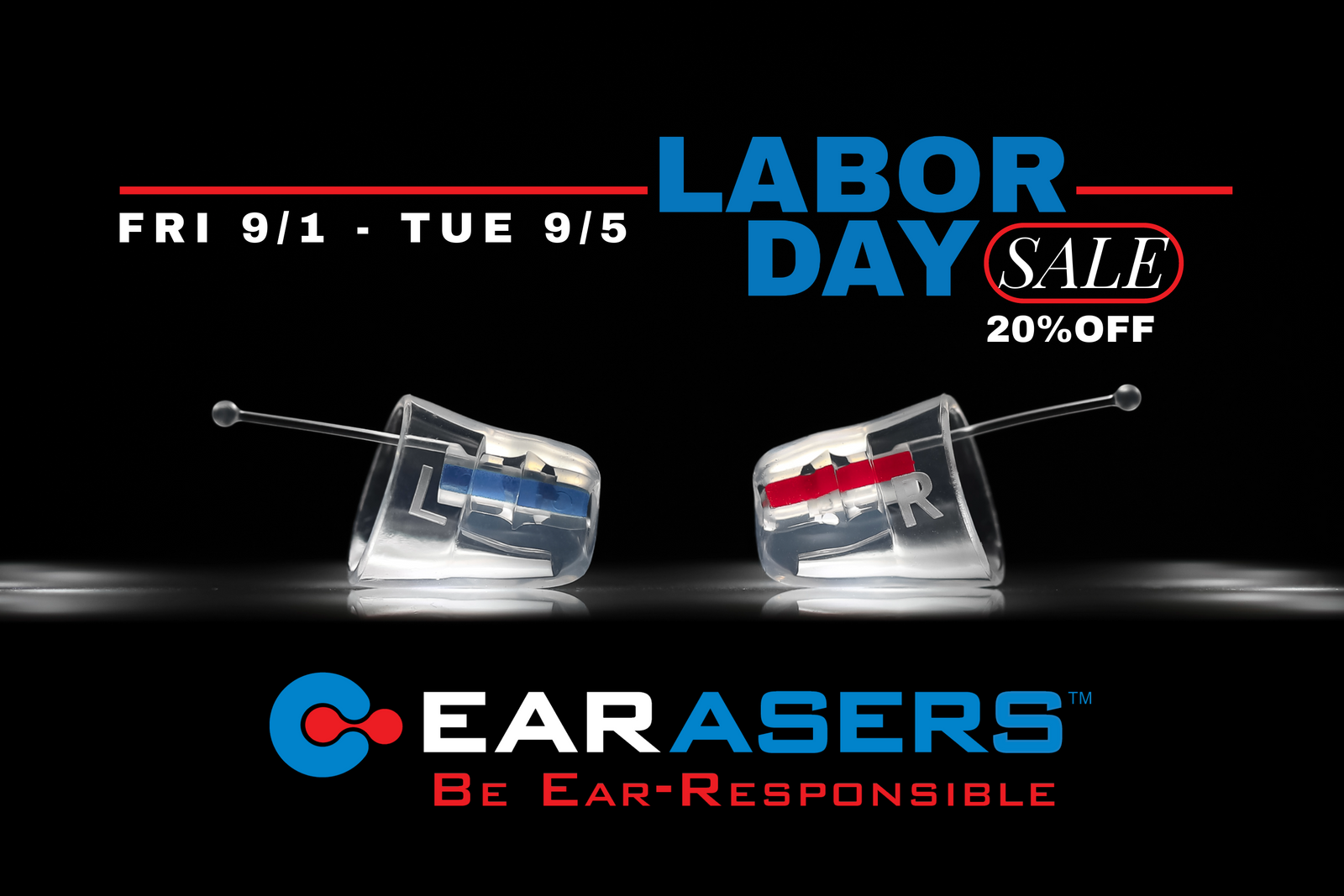 Earasers high fidelity earplugs for concerts and musicians