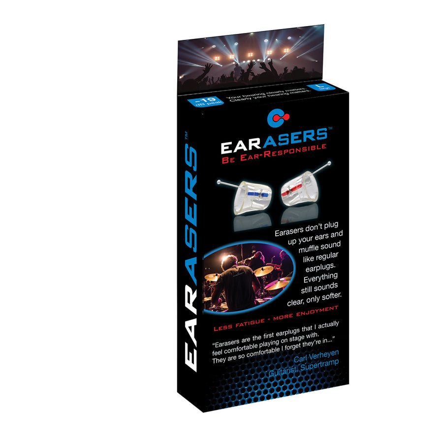 Earasers earplugs for musicians and concertgoers